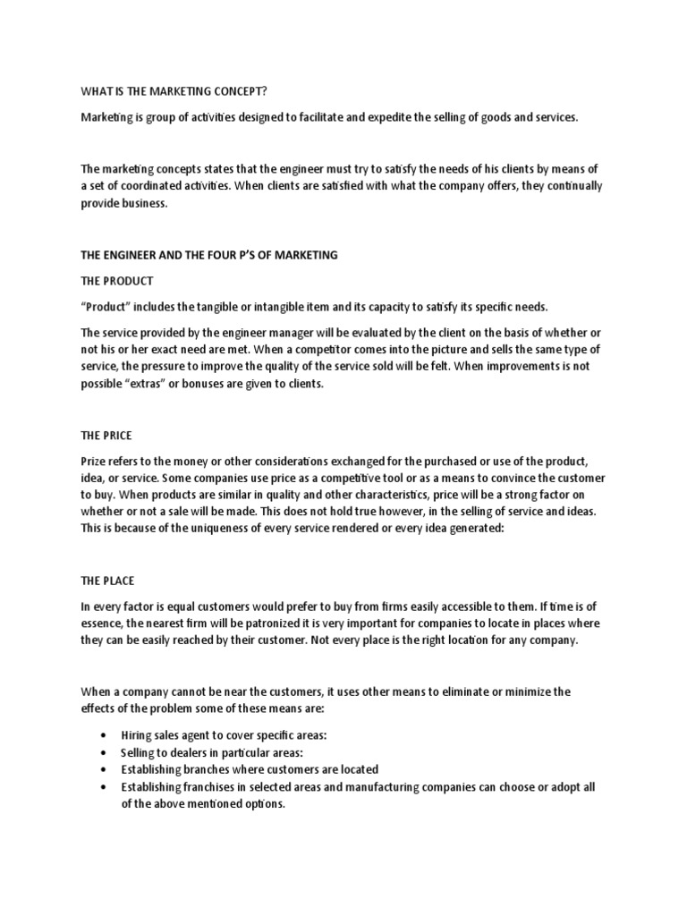What Is The Marketing Concept | PDF
