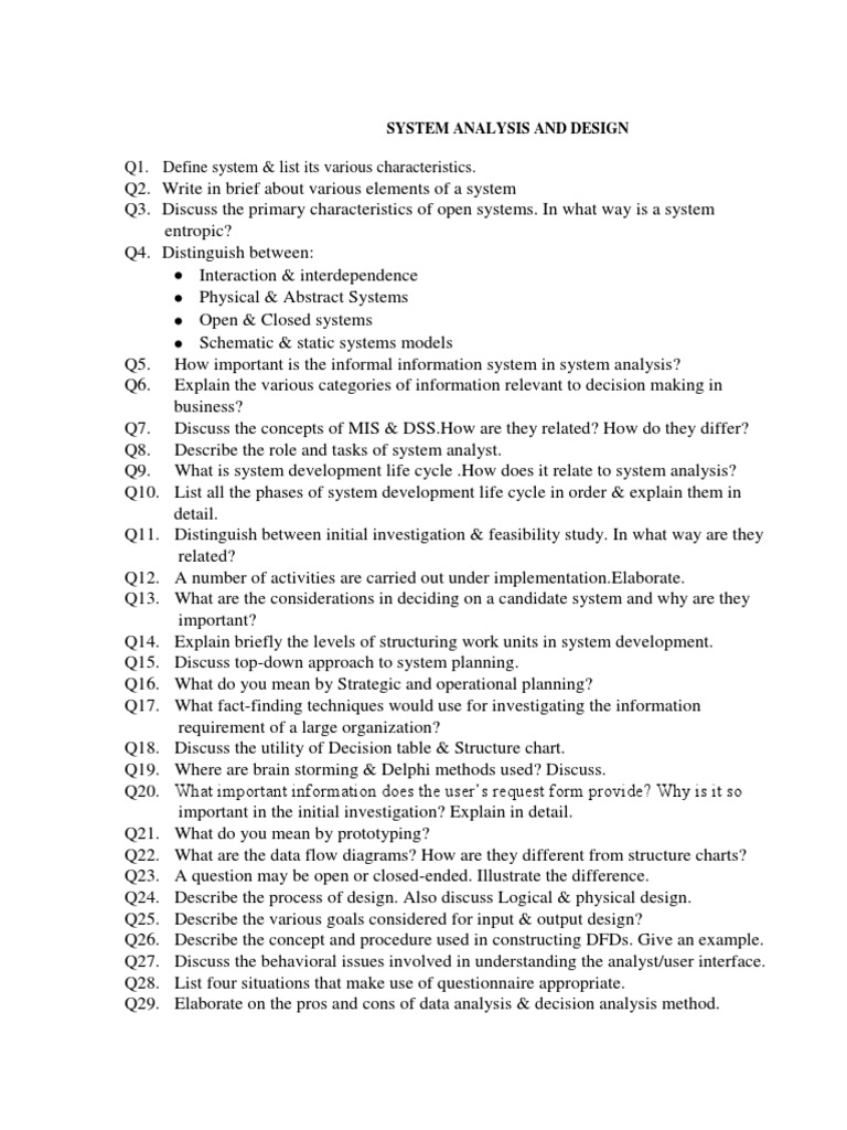 SAD QuestionBank 1 | PDF | Information Science | Software Engineering