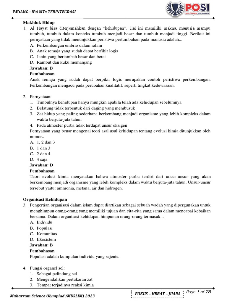 IPA MTs TERINTEGRASI | PDF
