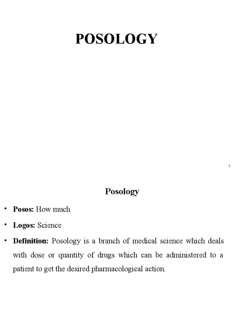 Posology | PDF | Receptor Antagonist | Substance Dependence