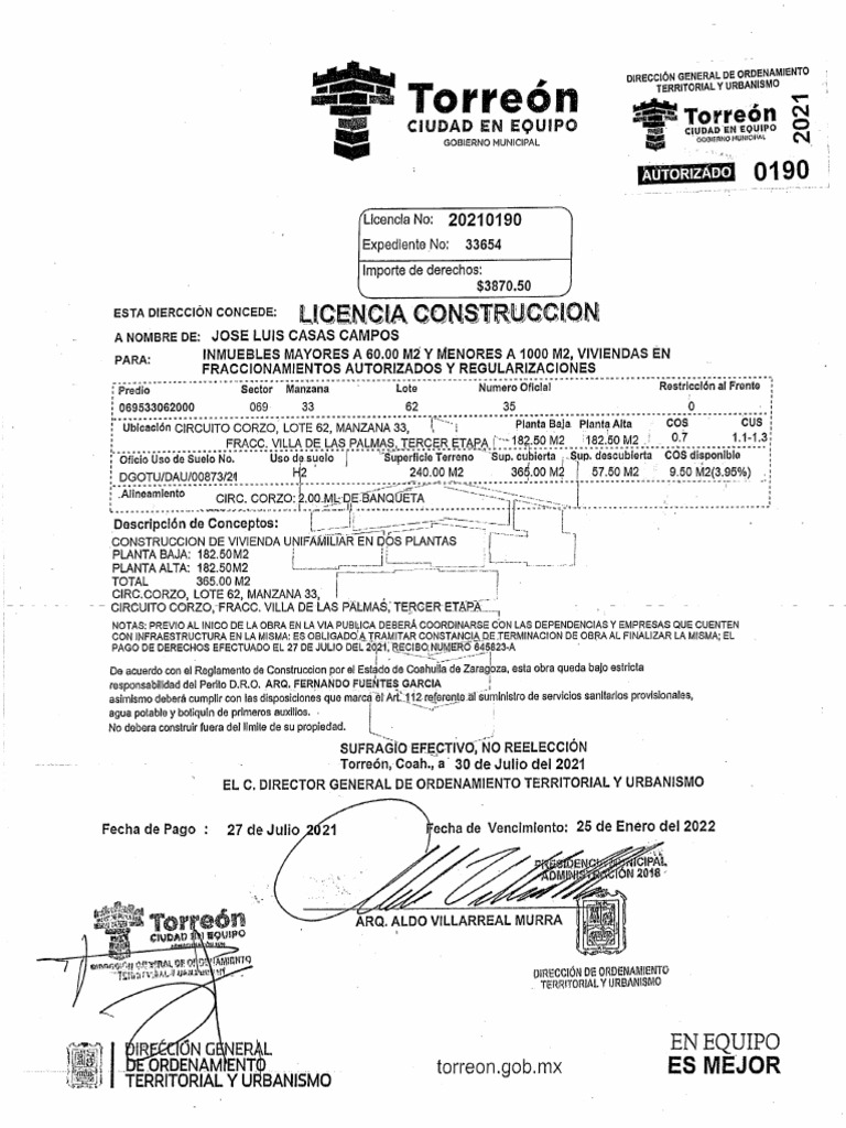 Licencia de Construccion | PDF