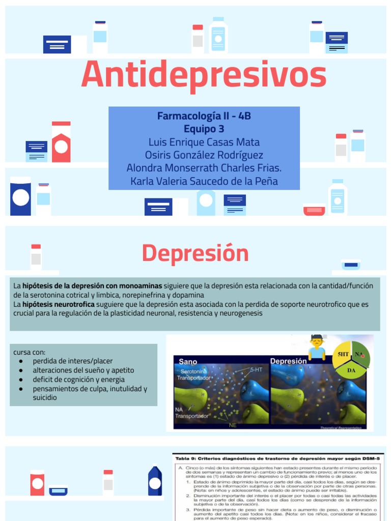 Antidepresivos | PDF | Antidepresivo | Inhibidor selectivo de la recaptación de serotonina