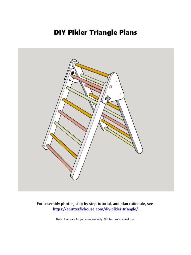 Pikler Triangle Plans Writeup | Download Free PDF | Screw | Secondary ...