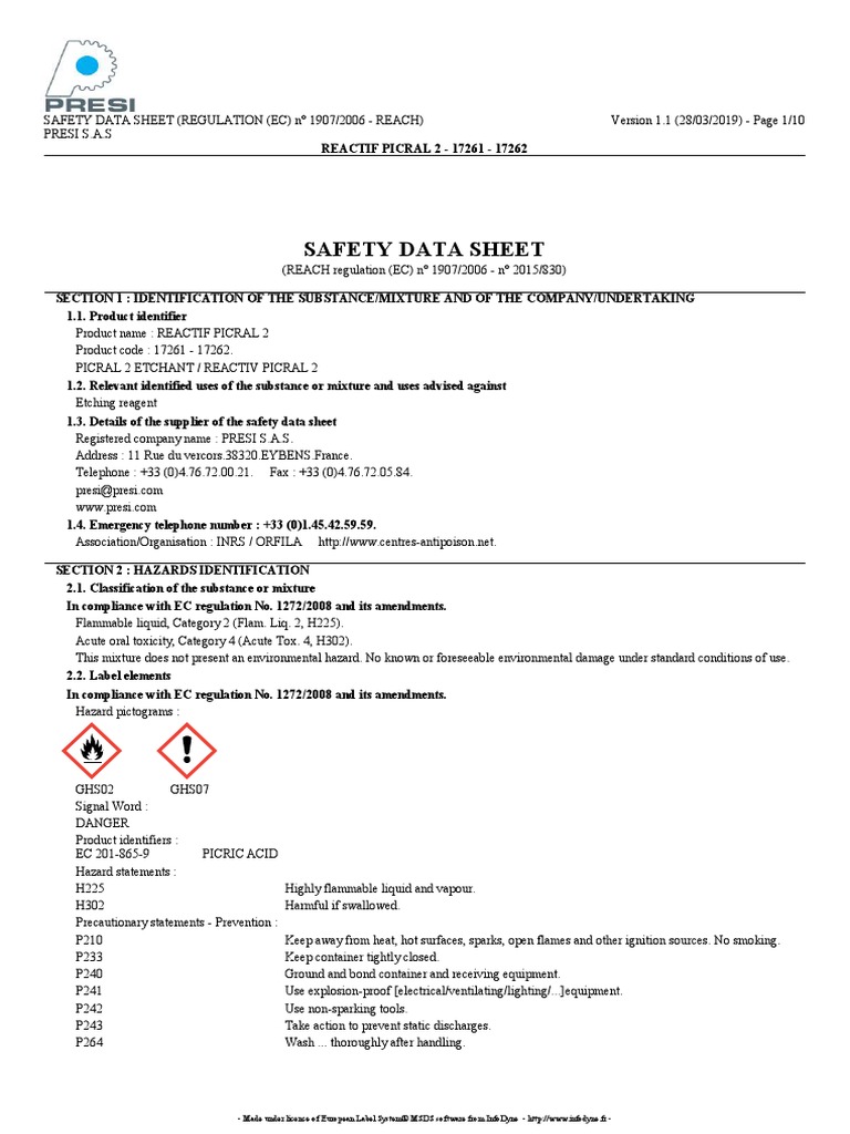 Picral 2 Etchant | PDF