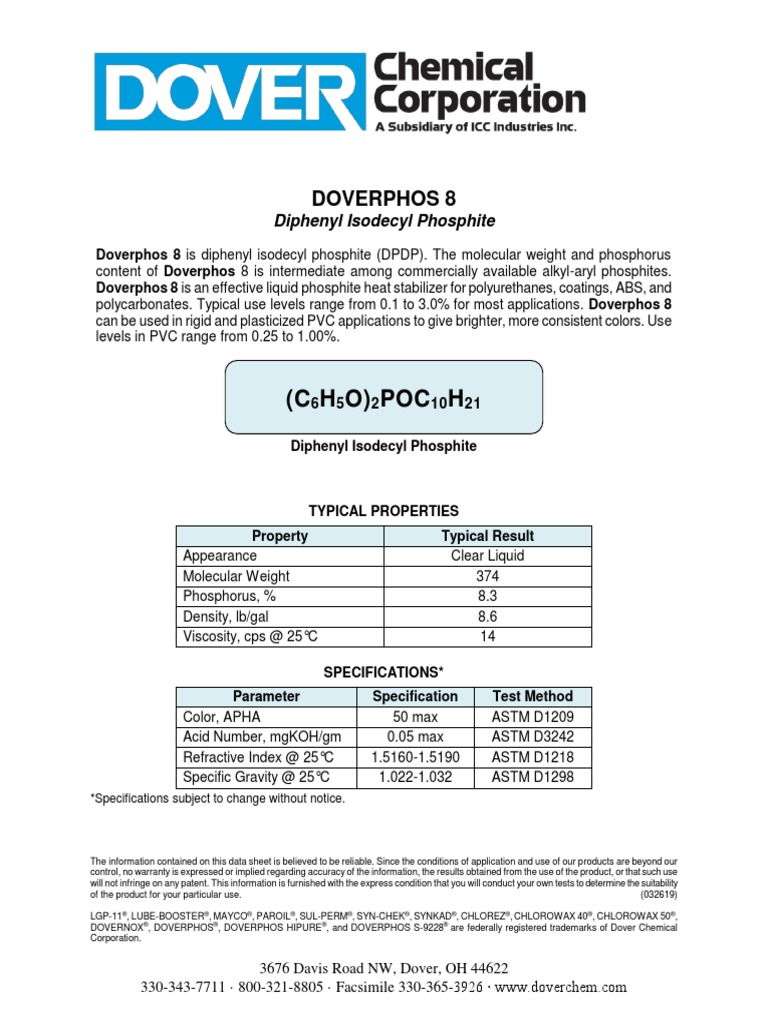 (C H O) POC H: Doverphos 8 | PDF