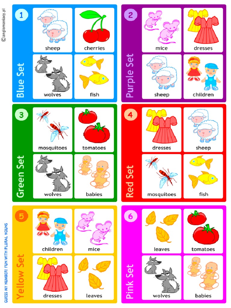 Nouns-Plural-Games 2 Board | PDF