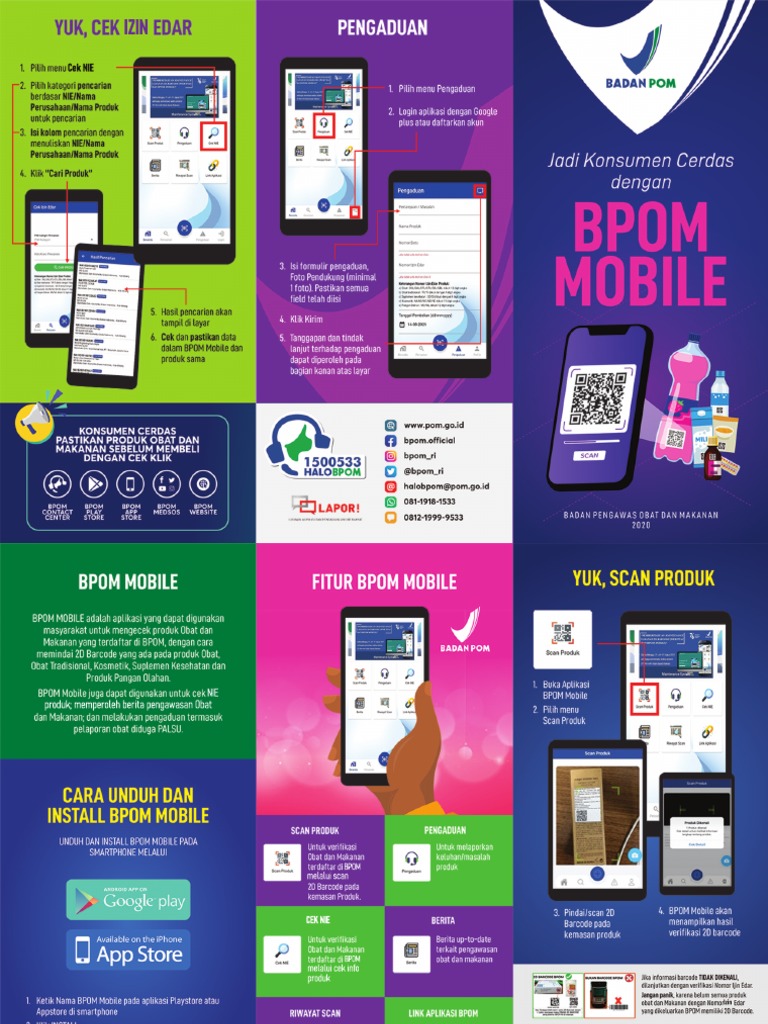 Leaflet Penggunaan BPOM Mobile | PDF