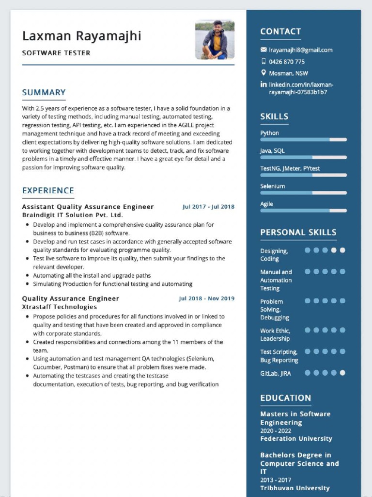 CV Laxman Rayamajhi QA | PDF