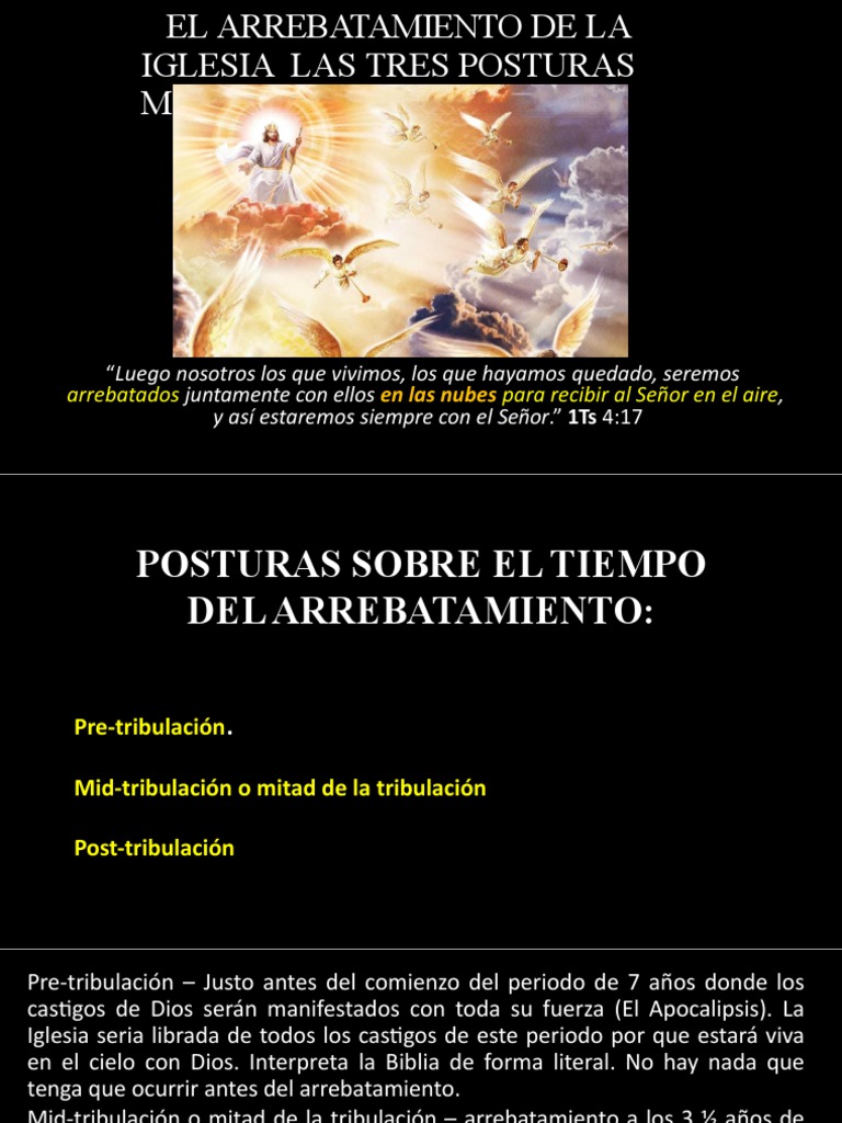 El Arrebatamiento de La Iglesia Las Tres Posturas Mas Influyentes Que ...