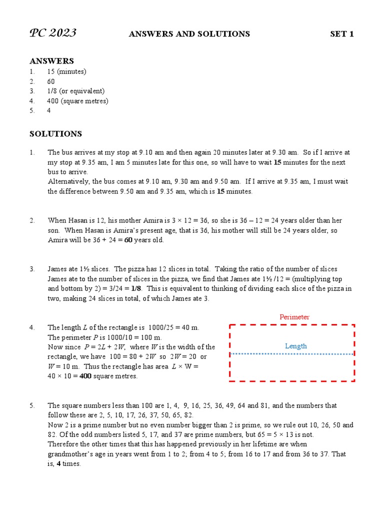 Otago Problem Solving Solutions 1 2023 | PDF