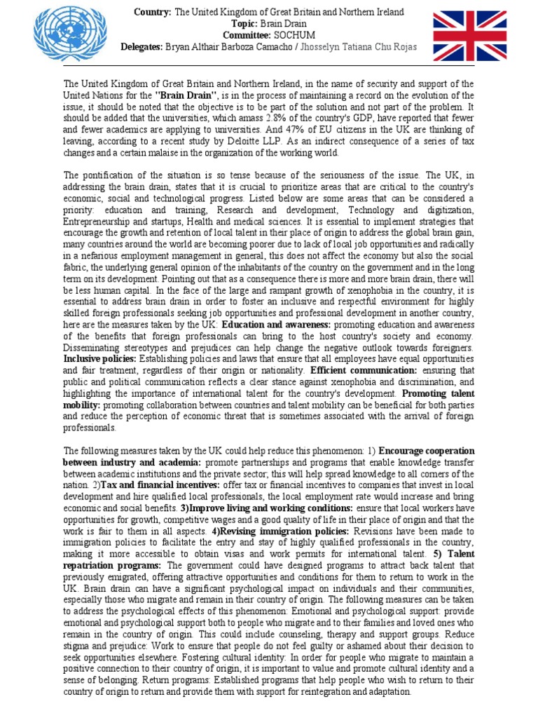 United Kingdom of Great Britain and Northern Ireland - Position Paper ...