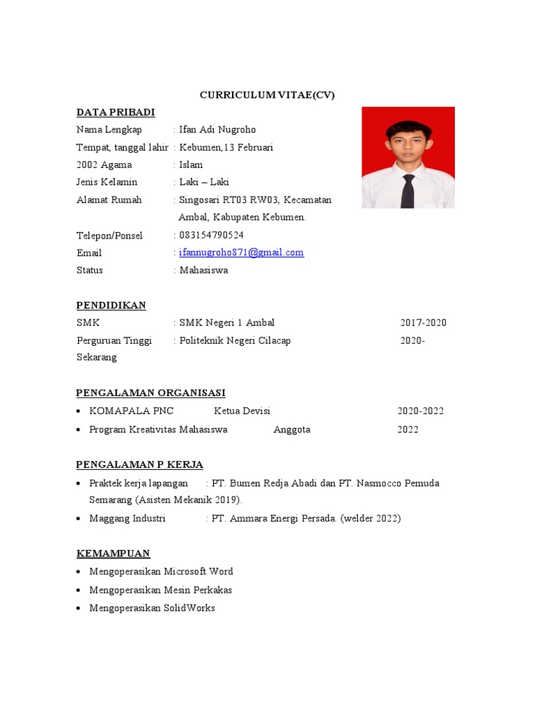 CV Ifan Rev 2 | PDF