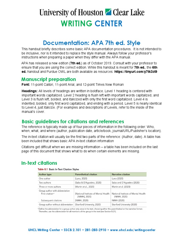 Apa 7 Thedition | PDF | Citation | Apa Style