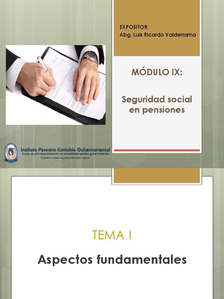 Módulo IX. Seguridad Social en Pensiones | PDF | Pensión | Jubilación