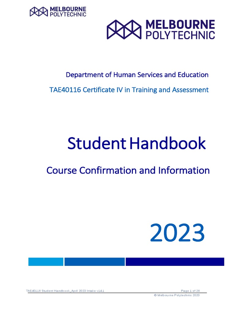 Student Handbook April 2023 v14.1 | PDF