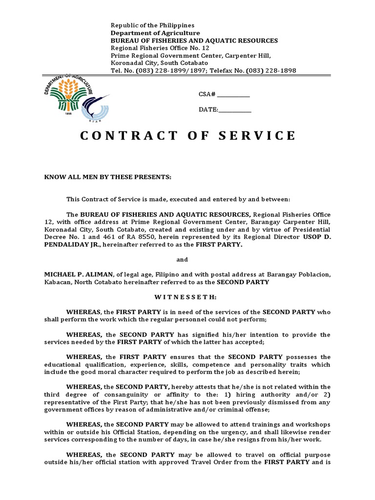 Aliman Contract | PDF | Finance & Money Management | Social Science