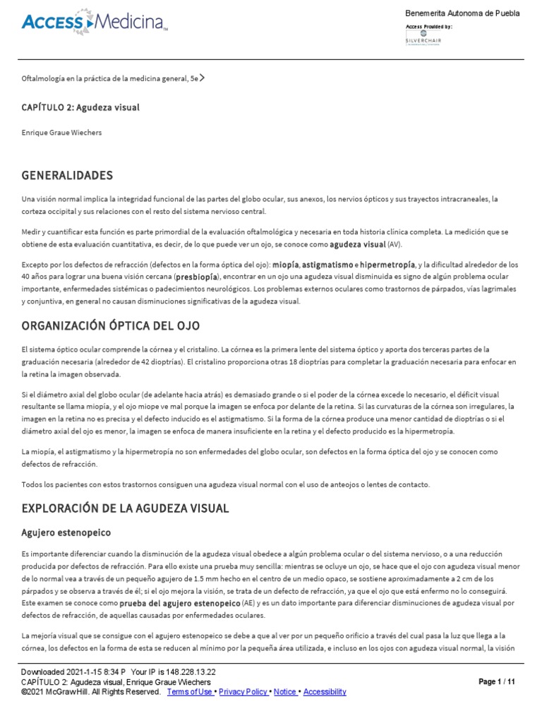 CAPÍTULO 2 - Agudeza Visual | PDF