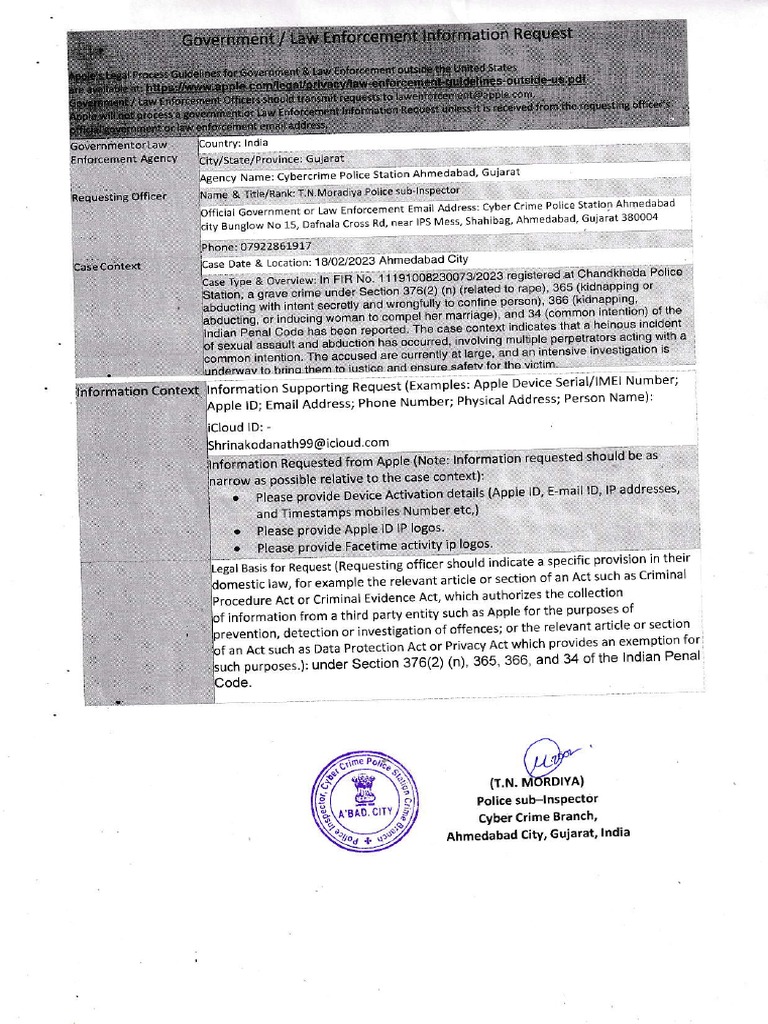 Standard Request Form - 0001 | PDF | Cyberspace | Crime Prevention