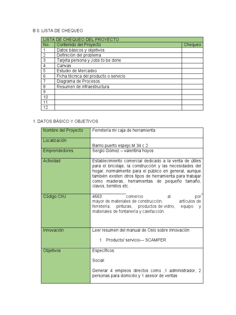 Fichas de Proyecto Remington Sergio | PDF