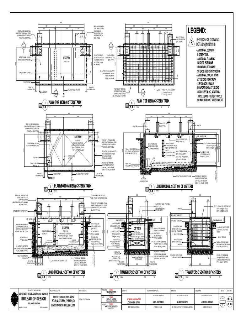 Cistern Tank Design and Details | PDF | Building | Buildings And Structures
