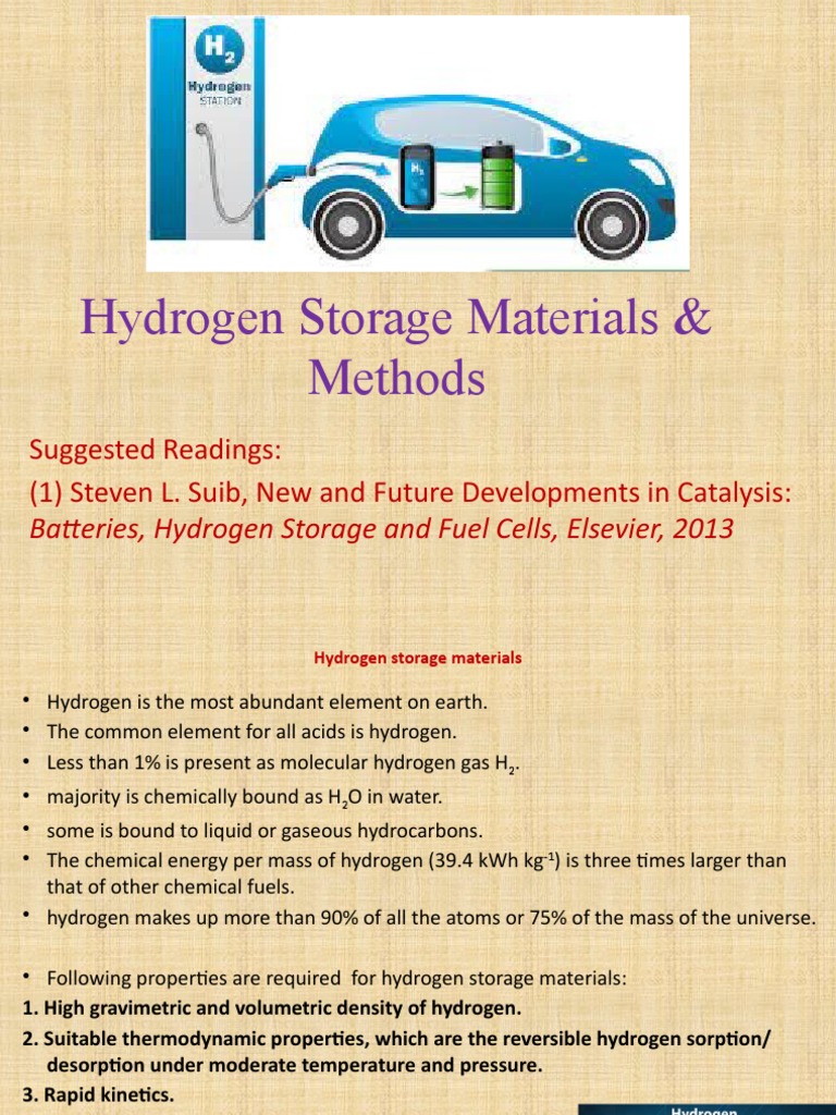Hydrogen Storage Materials | PDF | Science & Mathematics