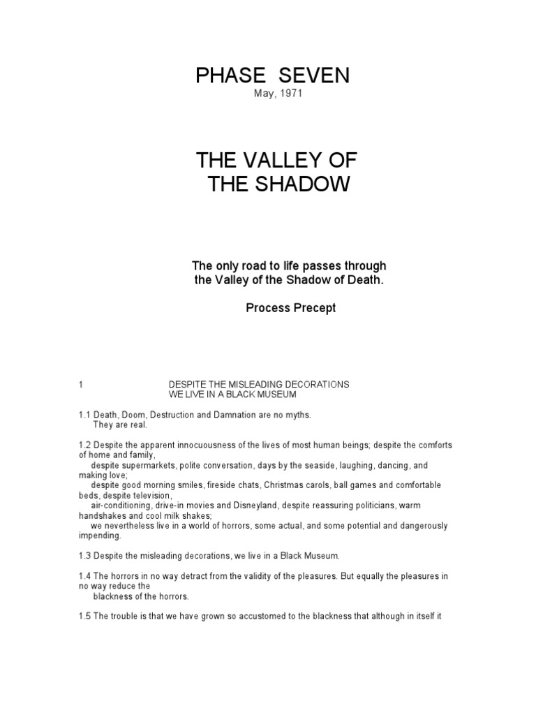 The Valley of The Shadow | PDF
