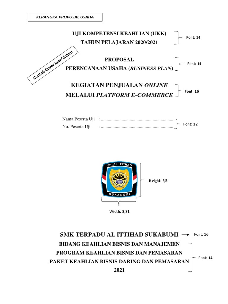 Kerangka Proposal Usaha BDP 2021 | PDF