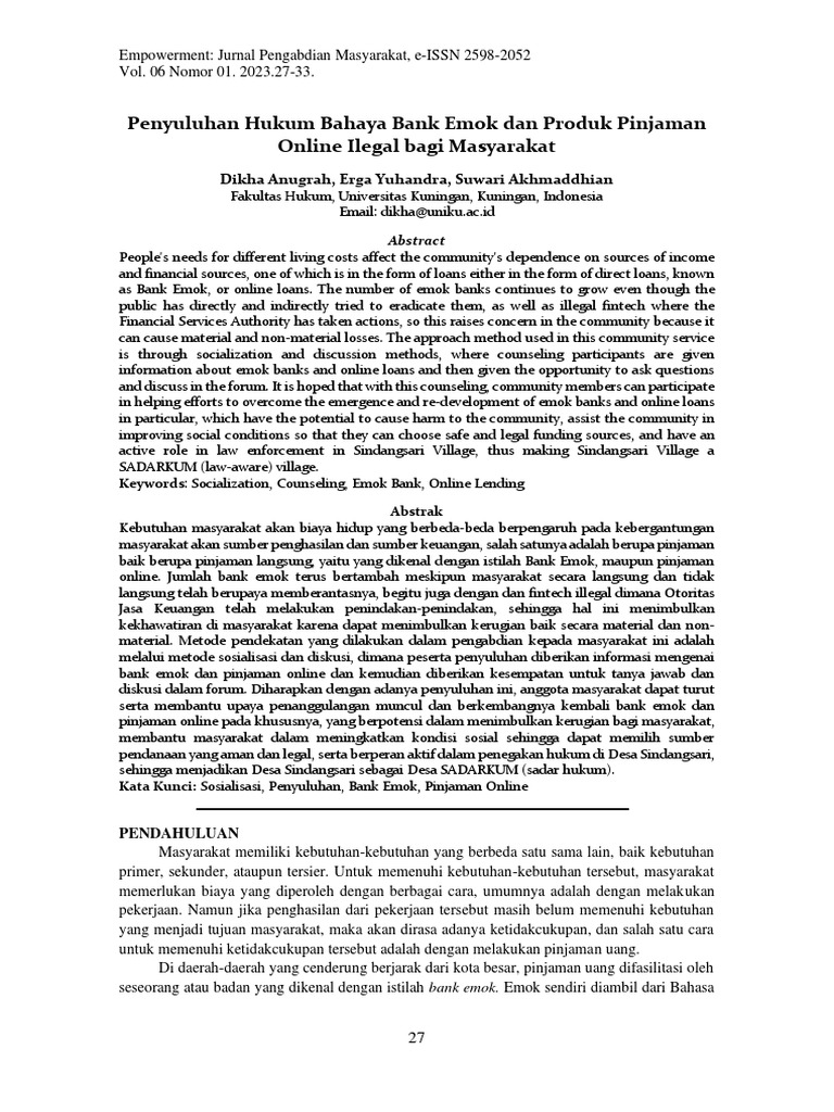 Bahaya Bank Emok | PDF