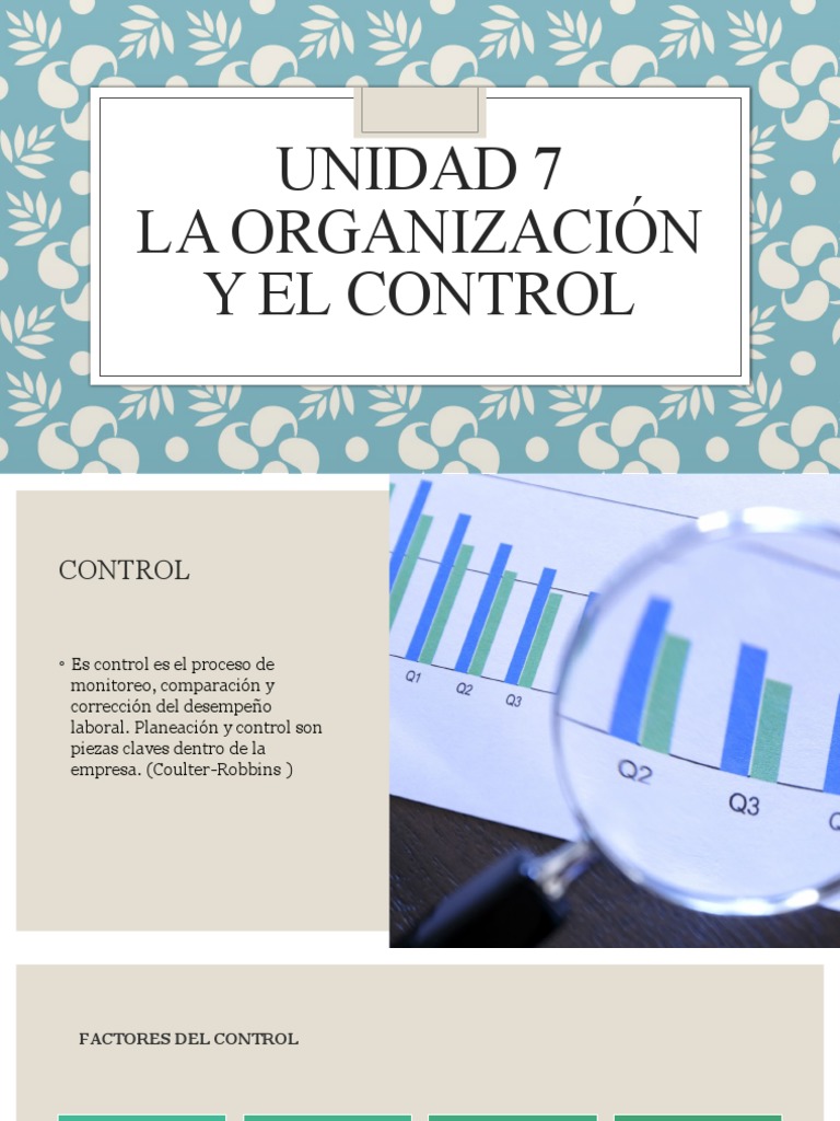 UNIDAD 7 Organización y Control (Ok) | PDF | Calidad (comercial) | Business