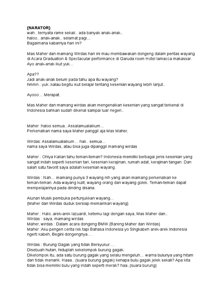 Script Wayang | PDF | Home & Garden | Art