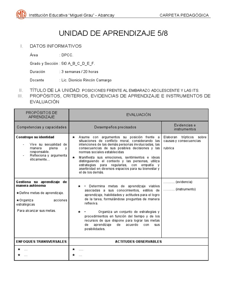 DPCC - Unidad 5 Sesion. 1,2,3,4. | PDF | VIH / SIDA | VIH