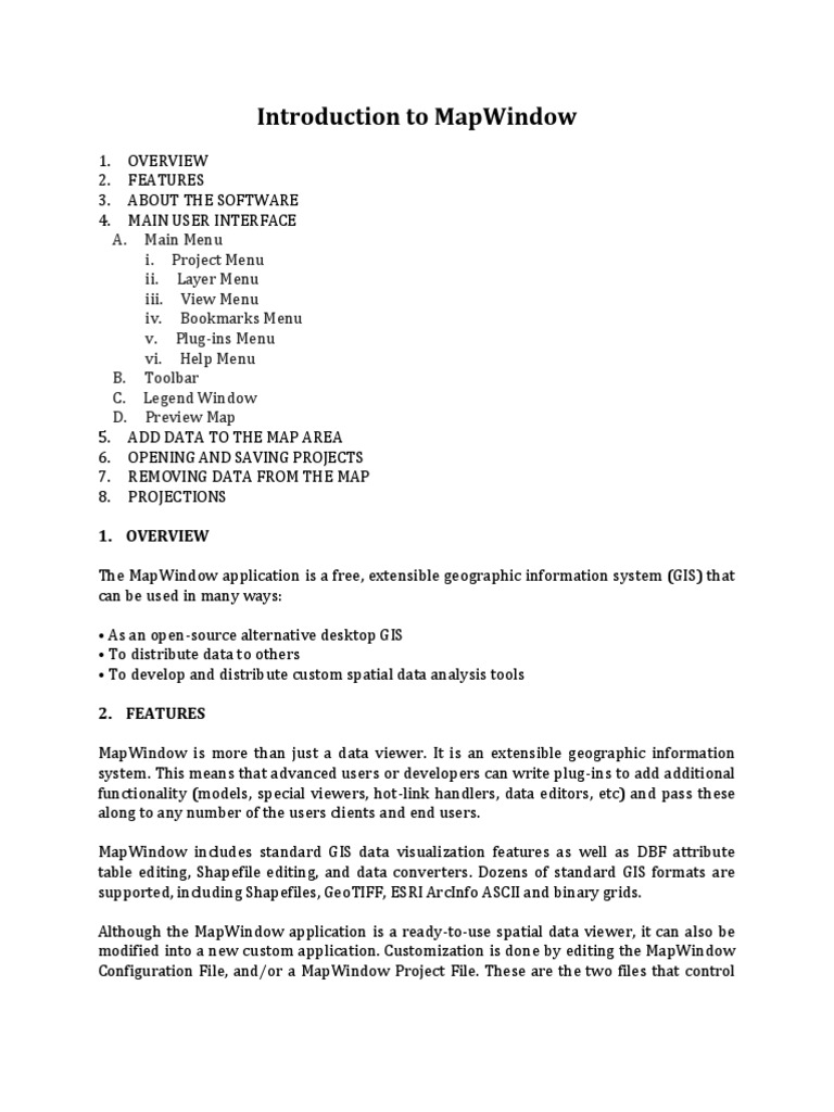 Chap 2 - Introdcution To GIS - Exercise - MapWindow | PDF | Art