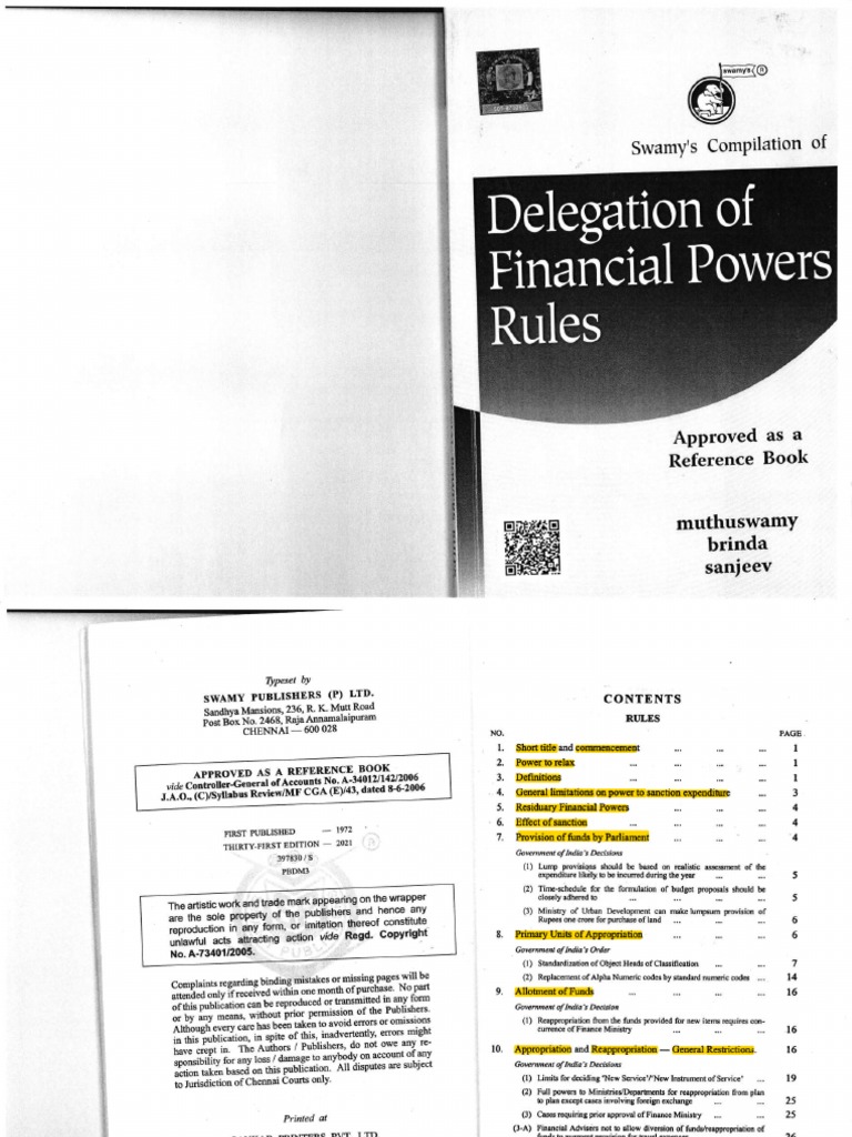 5-Delegation of Financial Power Rules - 26 Feb 2023 | PDF | Government Of India | Trade