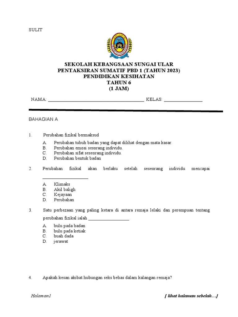 Pk Tahun 6 Pdf