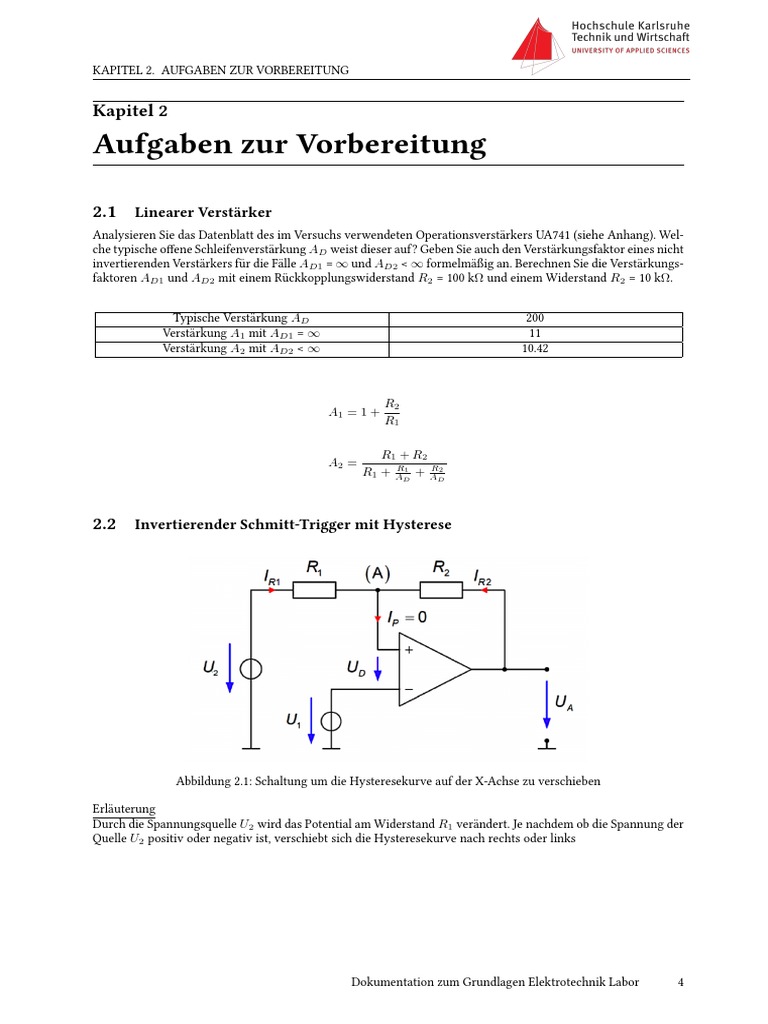 Lab4_Vorb Elektrotechnik versuchsaufbau | PDF