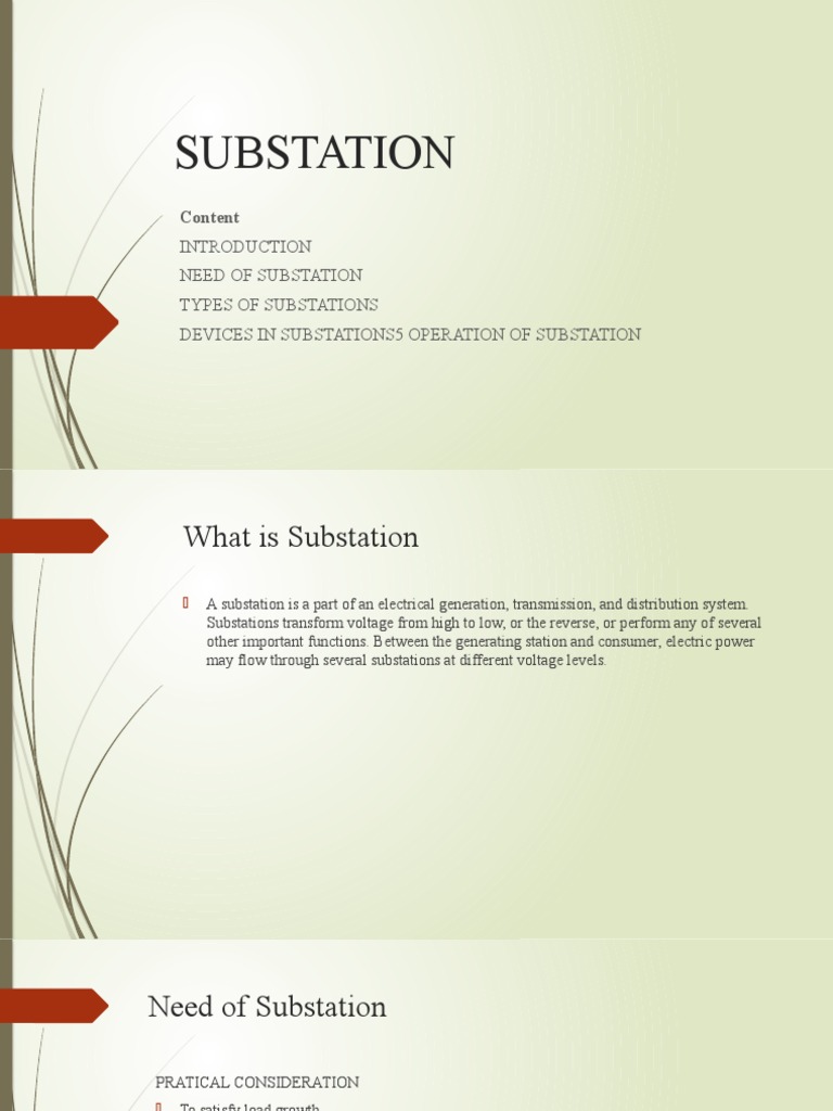 SUBSTATION | PDF | Electrical Substation | Transformer