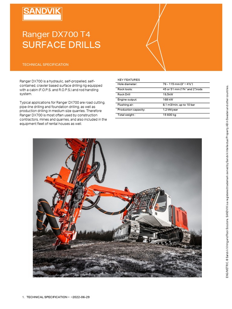Surface Drilling Rig Specs | PDF | Drilling | Drill