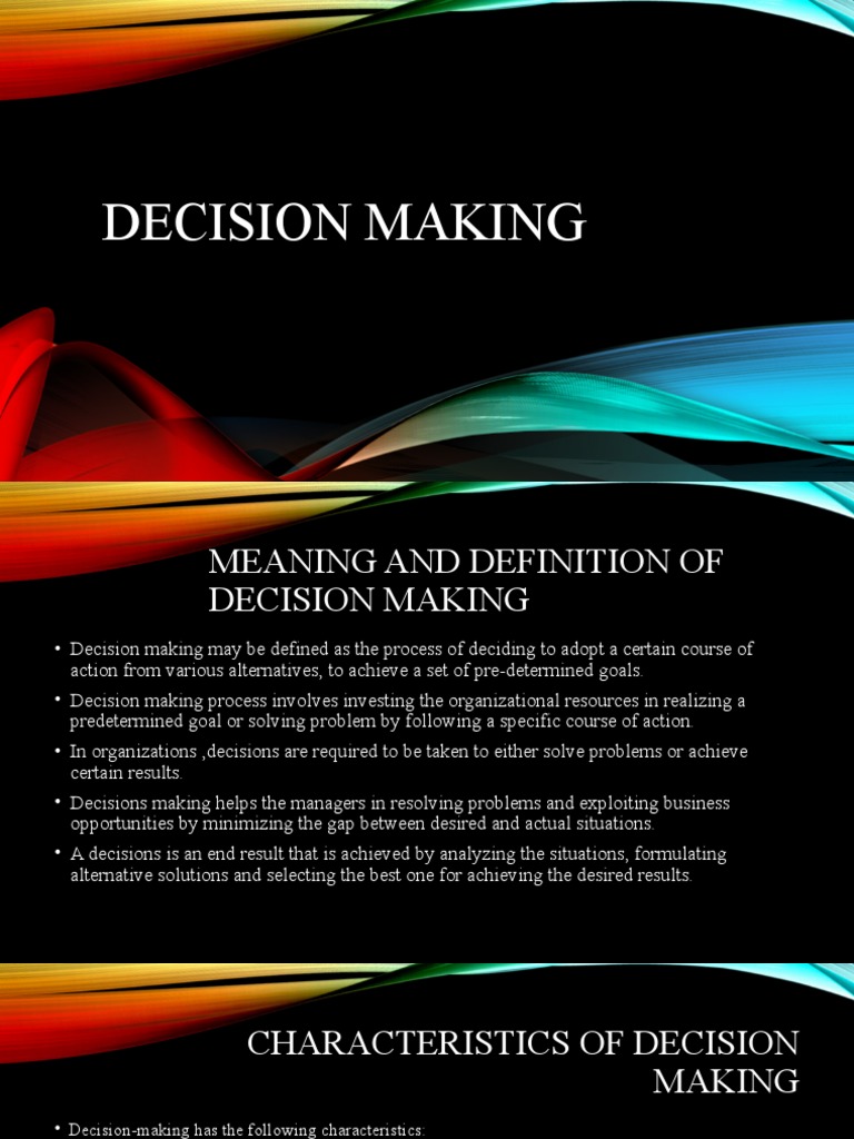 Decision Making | PDF
