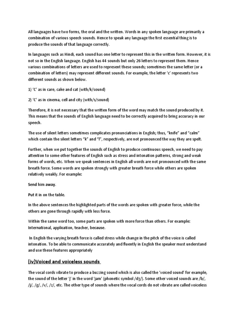 Understanding English Sound System | PDF