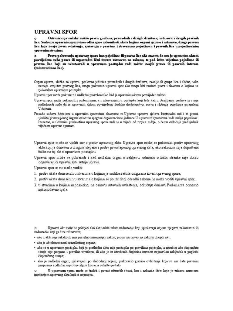 Upravni Spor | PDF