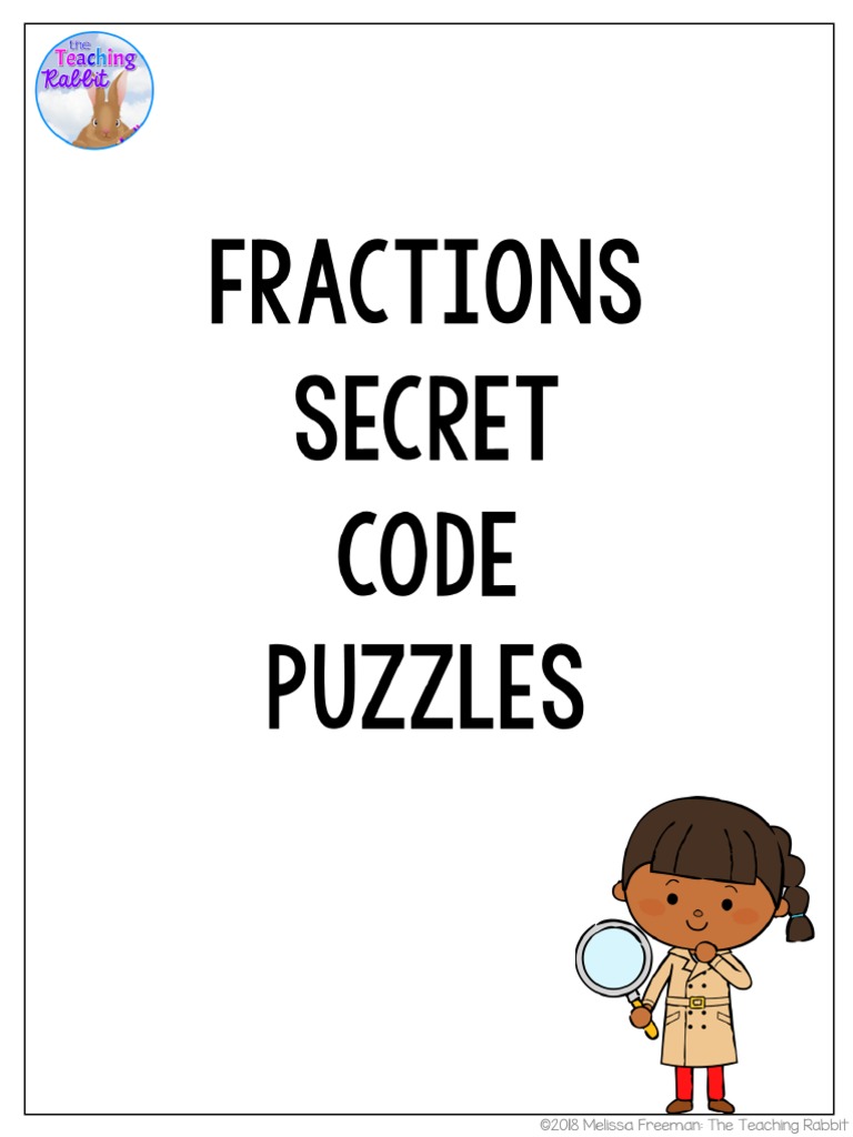 FREEFractionsSecretCodeMathWorksheets 1 | PDF