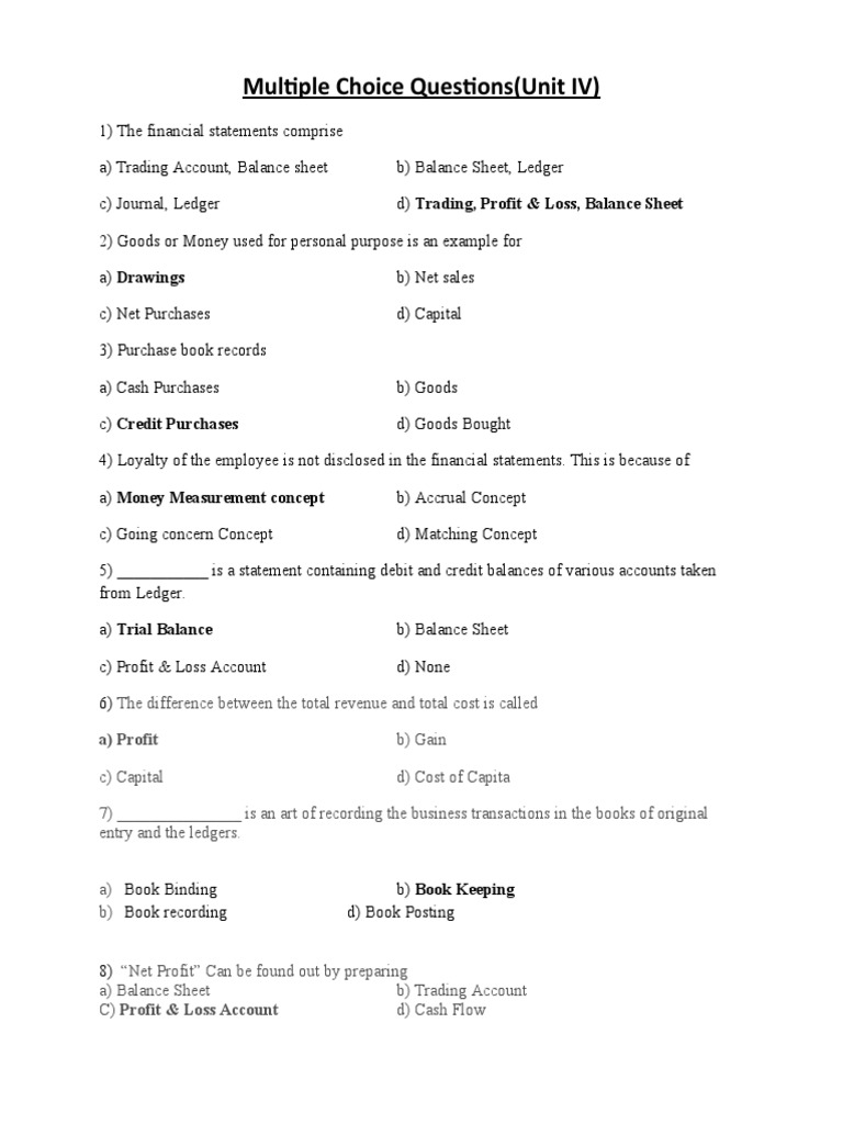 Accounting Multiple Choice Questions | PDF | Business | Law