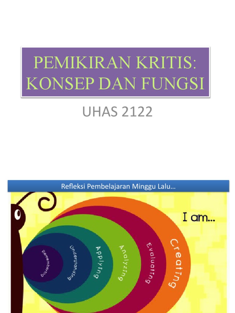 Konsep dan Fungsi Pemikiran Kritis | PDF