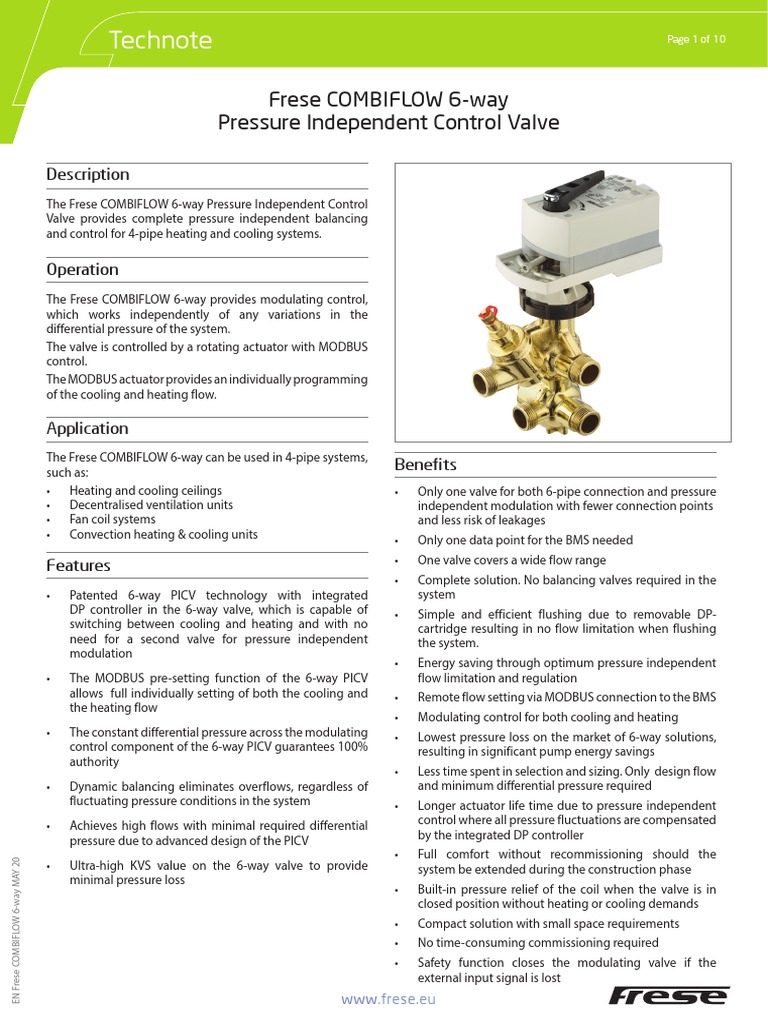 1-2-1 EN Frese COMBIFLOW 6-Way | PDF | Valve | Actuator