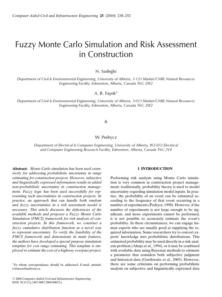 Monte Carlo Simulation and Risk Assessment | PDF
