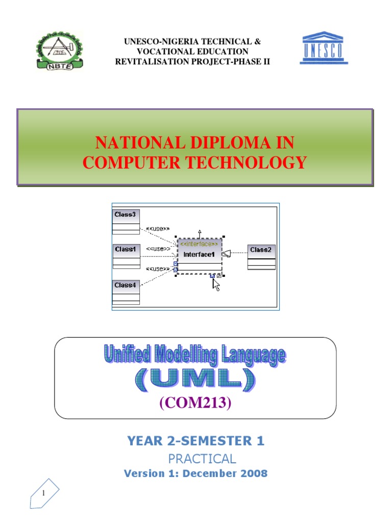Com 213 Unified Modelling Launguage Programming Practical | PDF | Computers