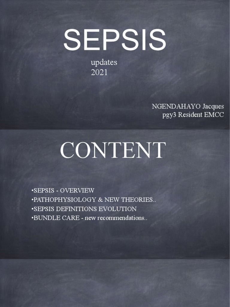 Sepsis Teaching | PDF