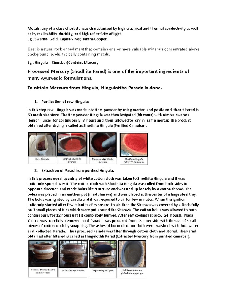 Mercury Extraction and Purification Process | PDF | Mercury (Element ...