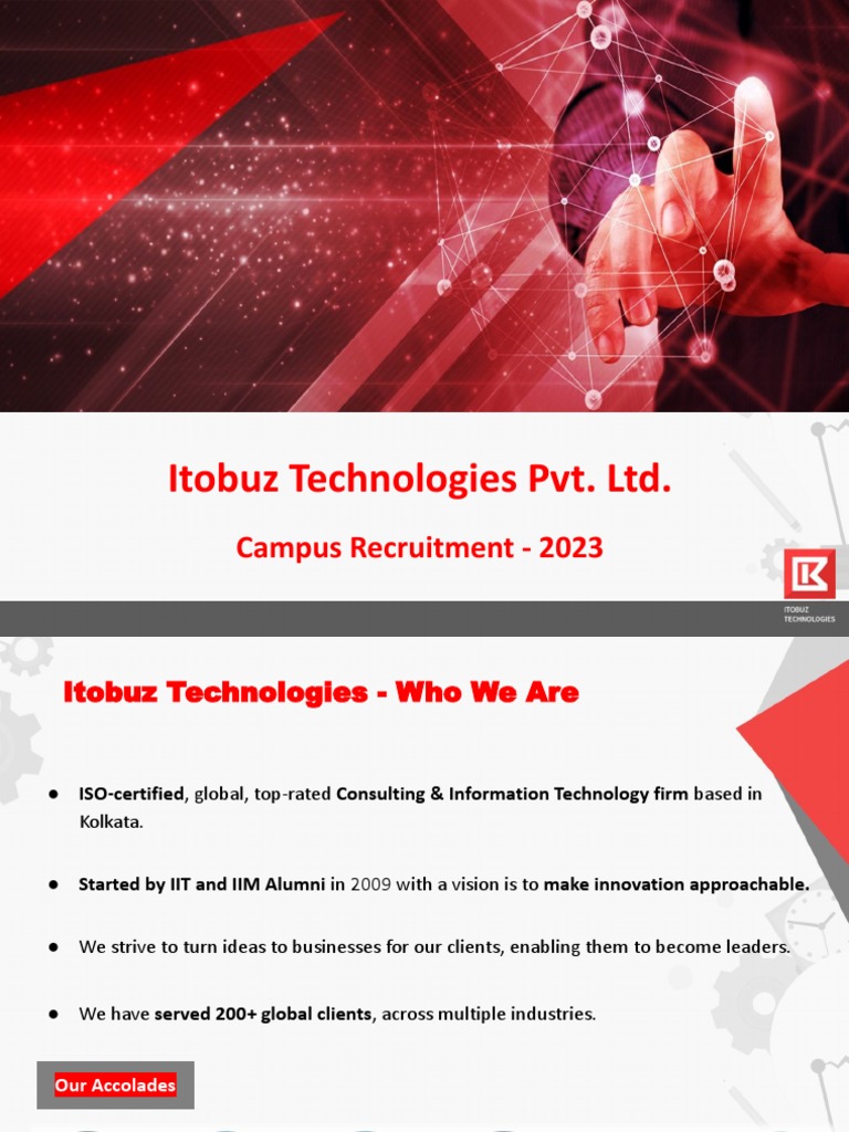 Itobuz Tech - On Campus Recruitment 2023 | PDF