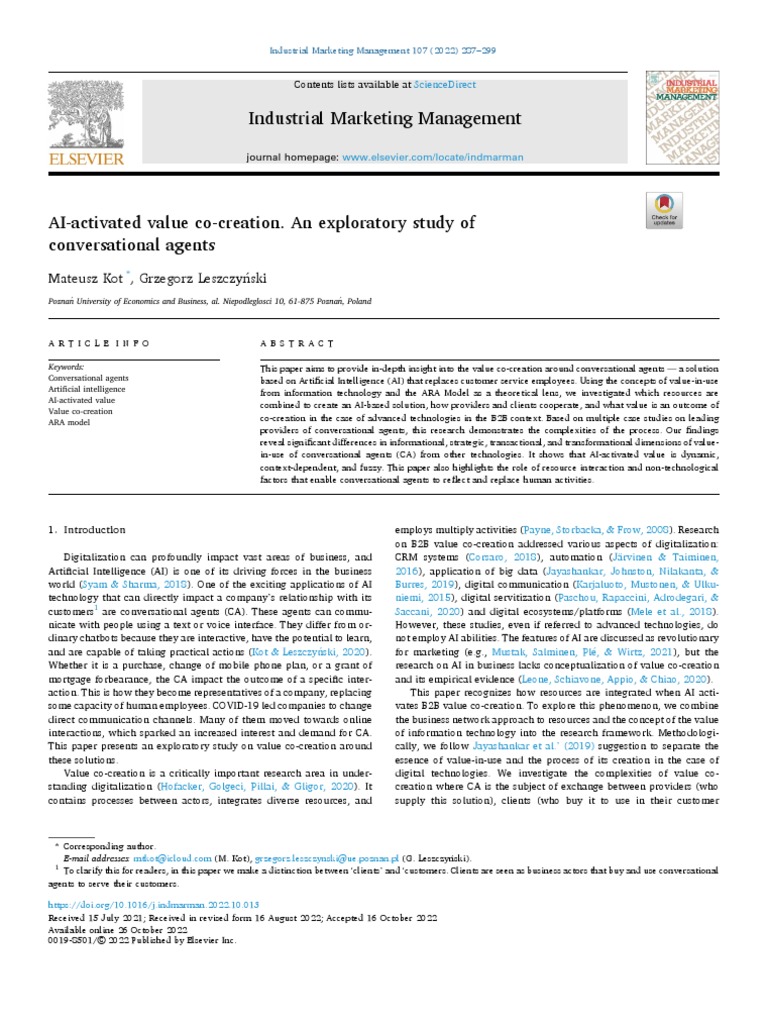 AI Activated Value Co Creation An Exploratory Stu 2022 Industrial ...
